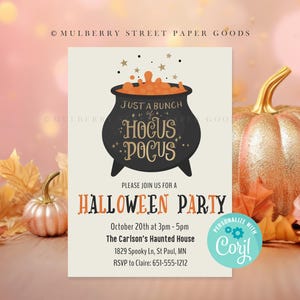 Editable Halloween Party Invitation Halloween Trick or Treat Party ...