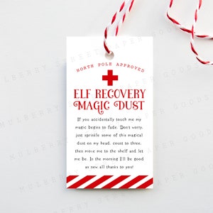 Editable Elf Magic Dust Printable Gift Tag Christmas Elf Magical Dust ...