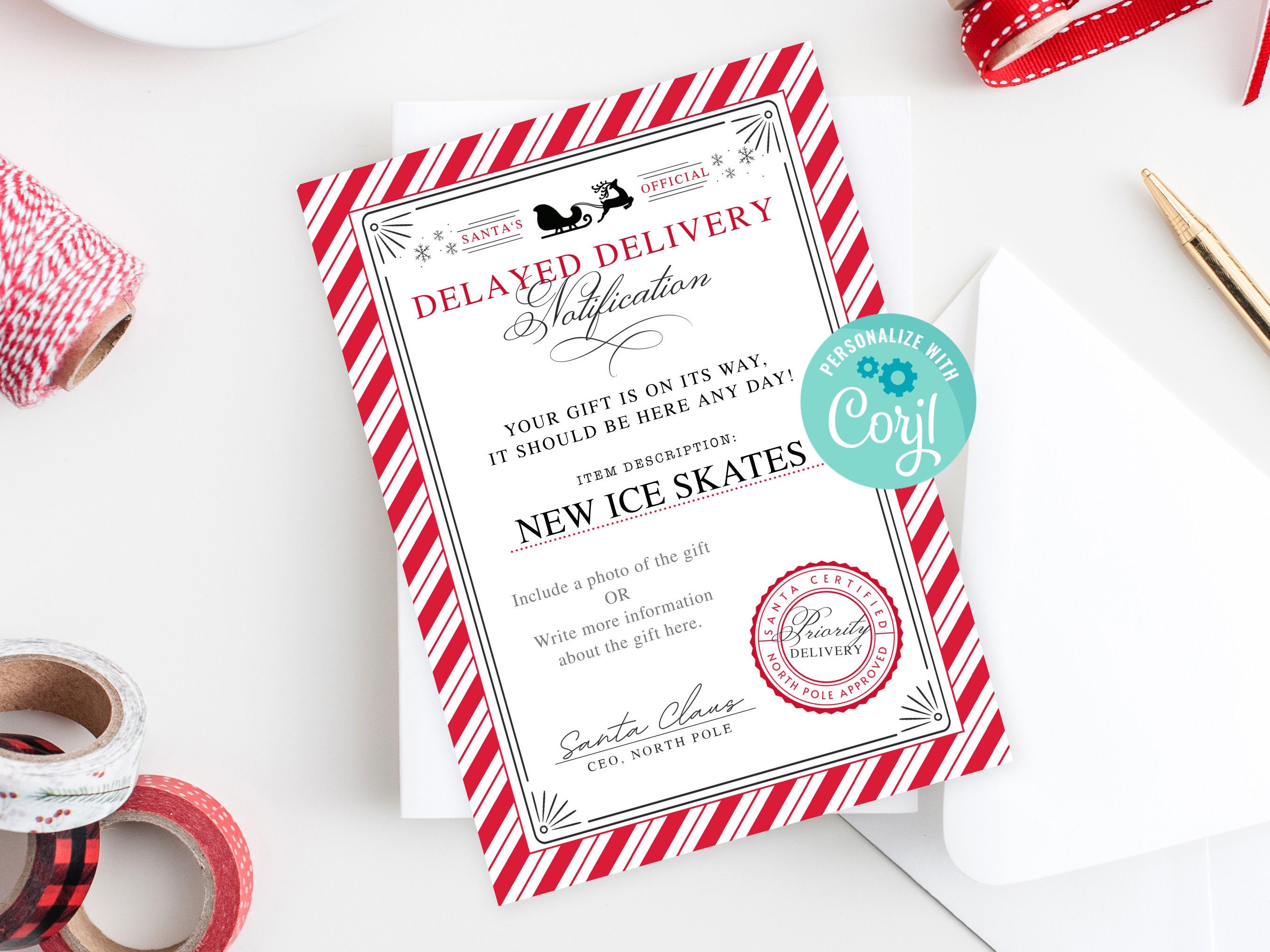 Printable Delayed Gift Delivery Card, Late Gift is on Its Way ...