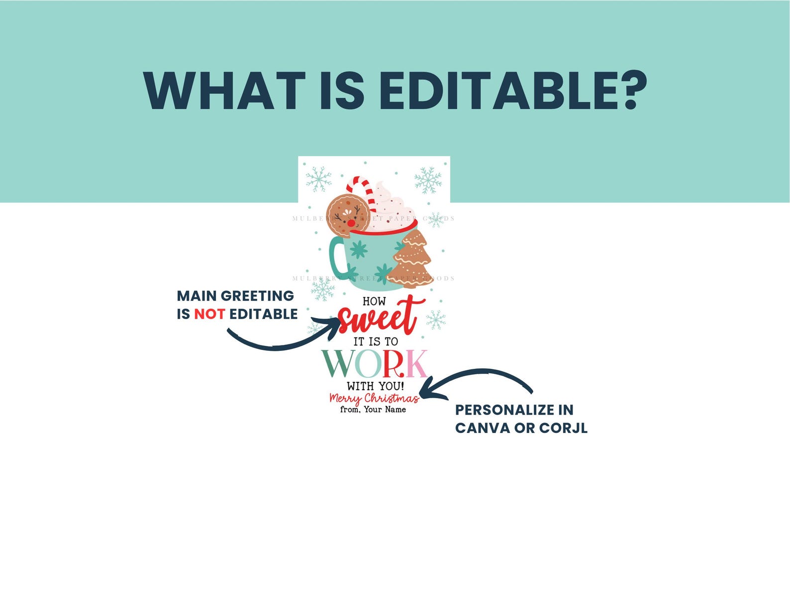 Coworker Christmas Gift Tag Printable Digital Download Canva Template ...