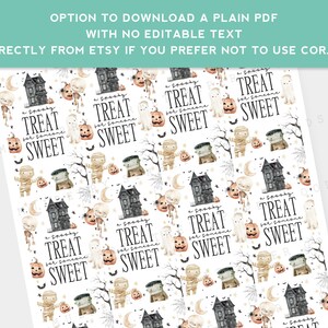 Halloween Printable Gift Tag Spooky Treat for Someone Sweet Halloween ...