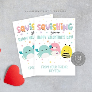 Squishing You a Happy Valentine's Day Card Printable Squishmallow ...
