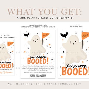 Printable You've Been Booed Halloween Sign Halloween Boo'd Tag Instant ...