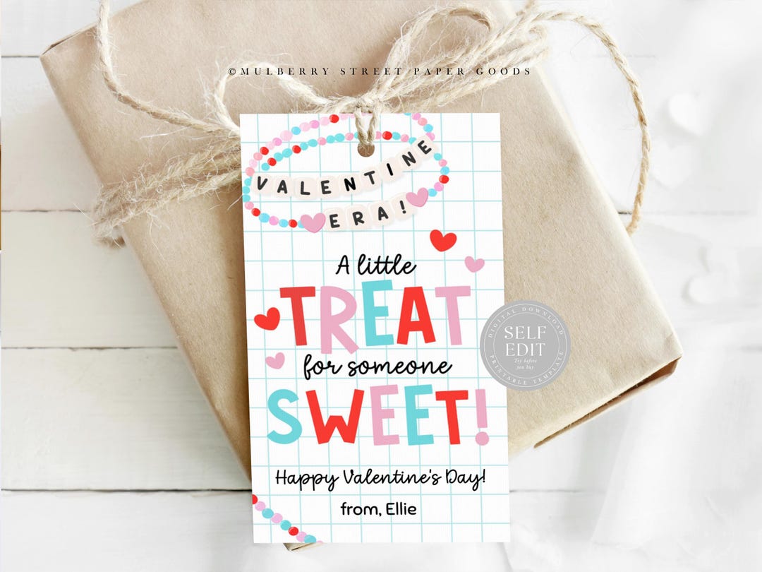 Friendship Bracelet Valentine Card Printable Valentine's Day Canva ...