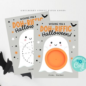 Halloween Play Dough Printable Gift Card Holder Halloween Party Favor ...
