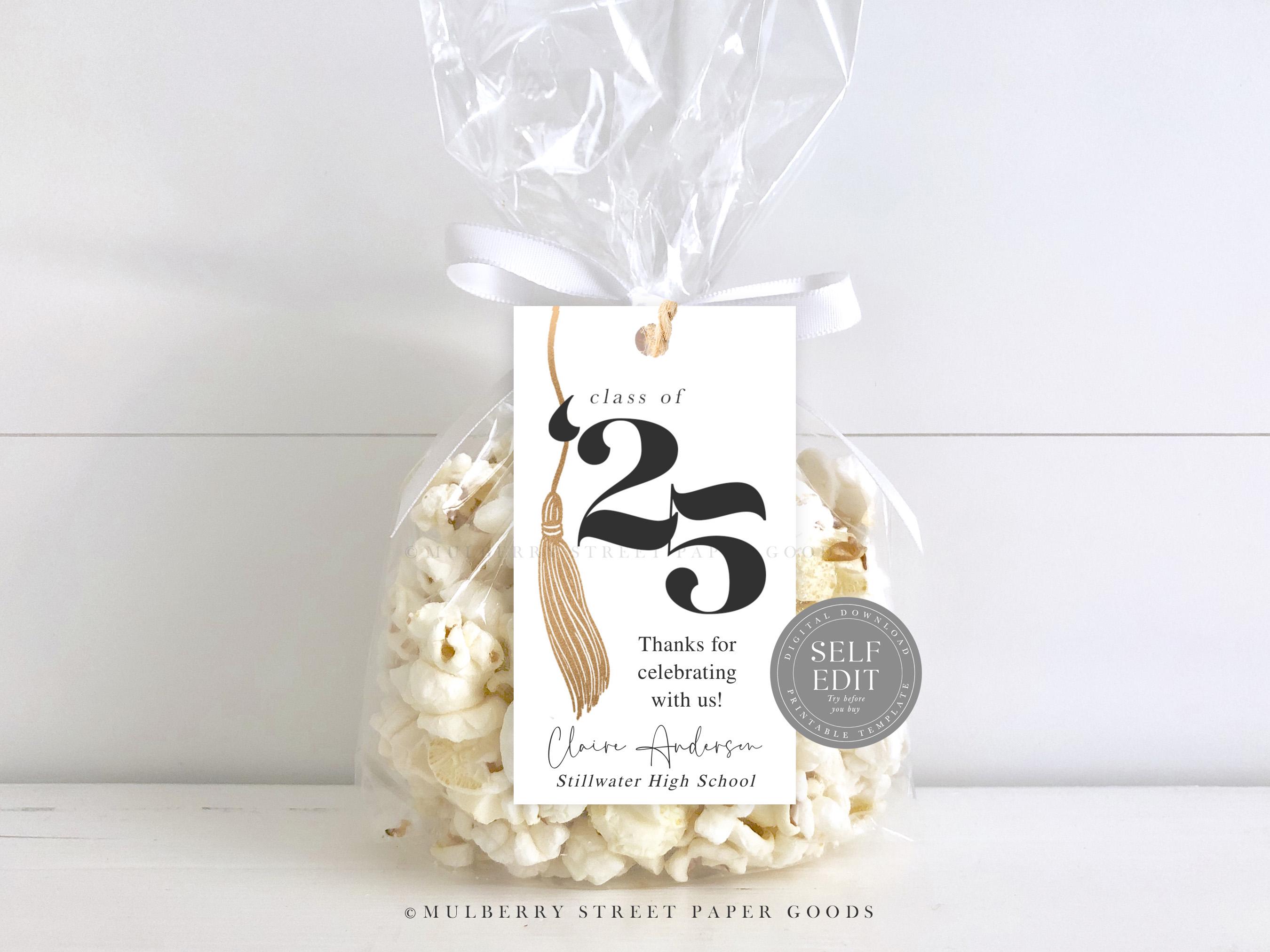 Class of 2025 Gift Tag Canva Template Printable Graduation Party Gift ...