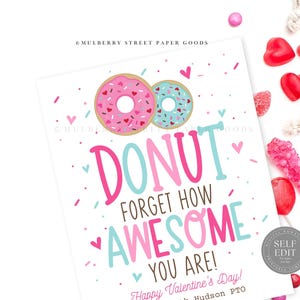 Donut Station Table Sign Canva Template Employee Staff School Teacher ...