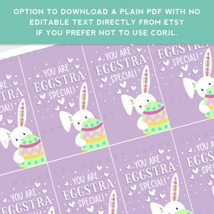 You Are Eggstra Special Easter Gift Tag, Instant Download Easter Basket ...