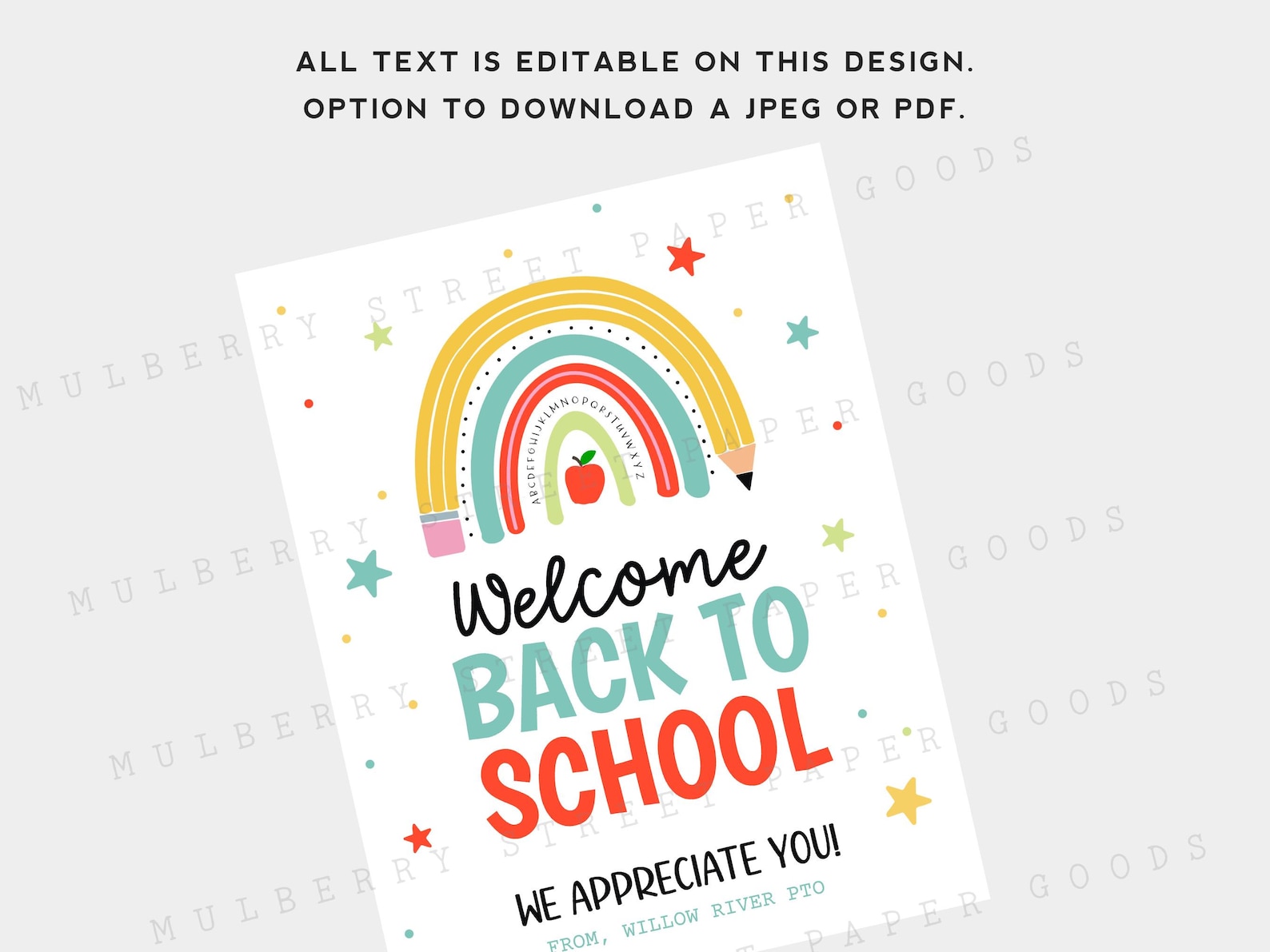 Editable Welcome Back to School Sign Printable, First Day of School ...