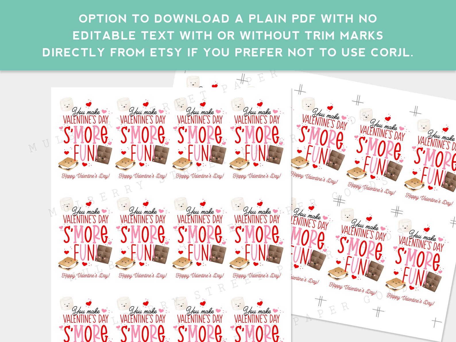 Printable You Make Valentine's Day S'more Fun Gift - Etsy