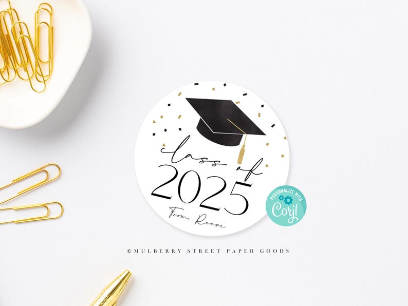 Graduation Cap 2 Inch Circle Instant Download Digital Design, Grad ...