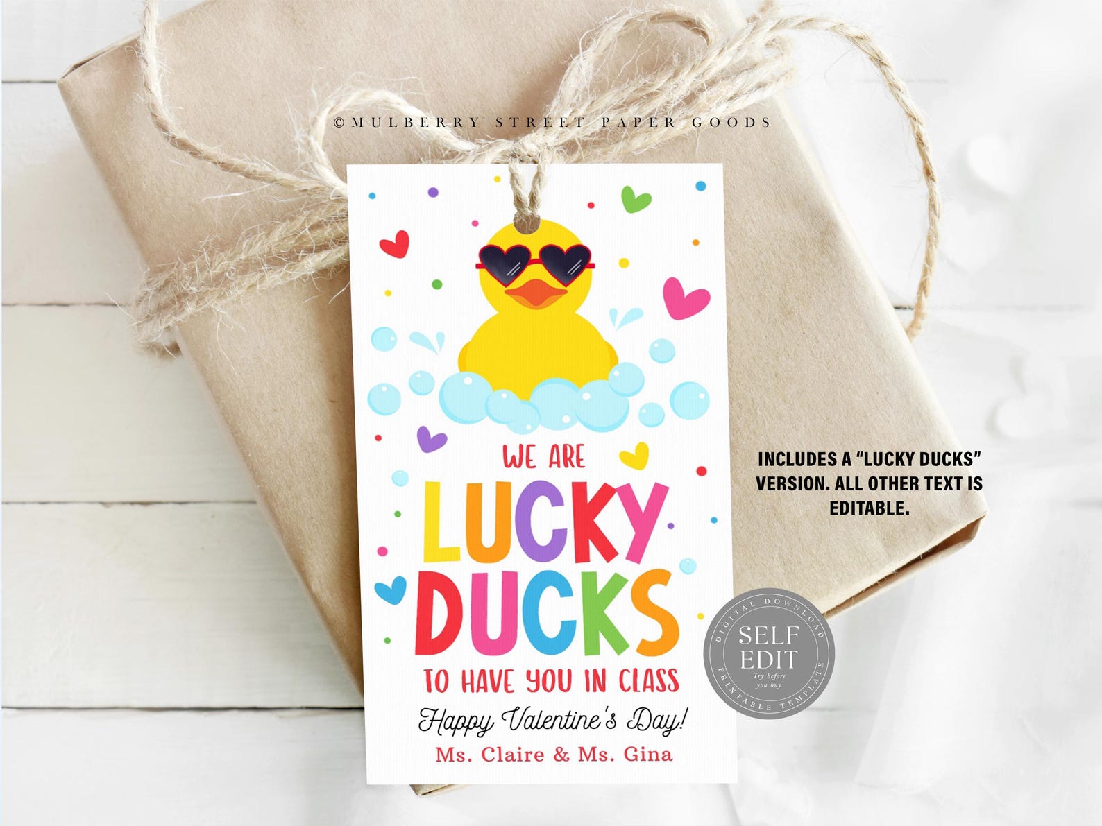 Printable I Am One Lucky Duck to Have a Friend Like You Valentine's Day ...