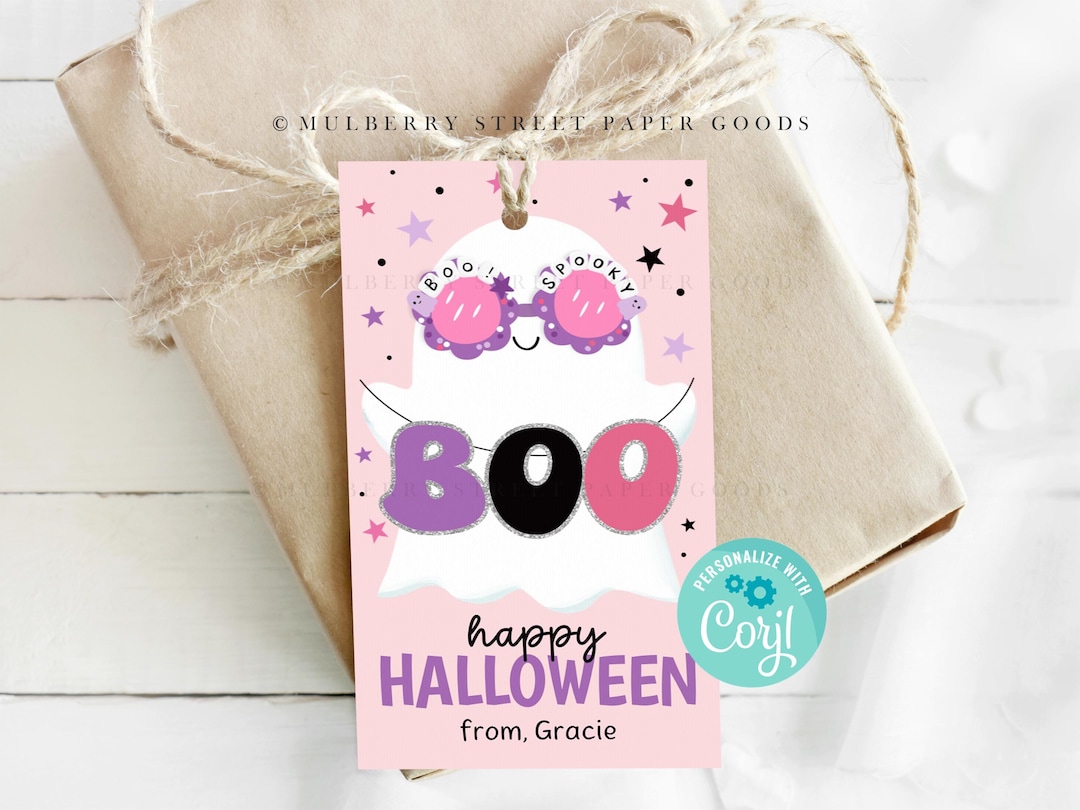 Halloween Gift Tag Printable Instant Download Halloween Party Favor ...