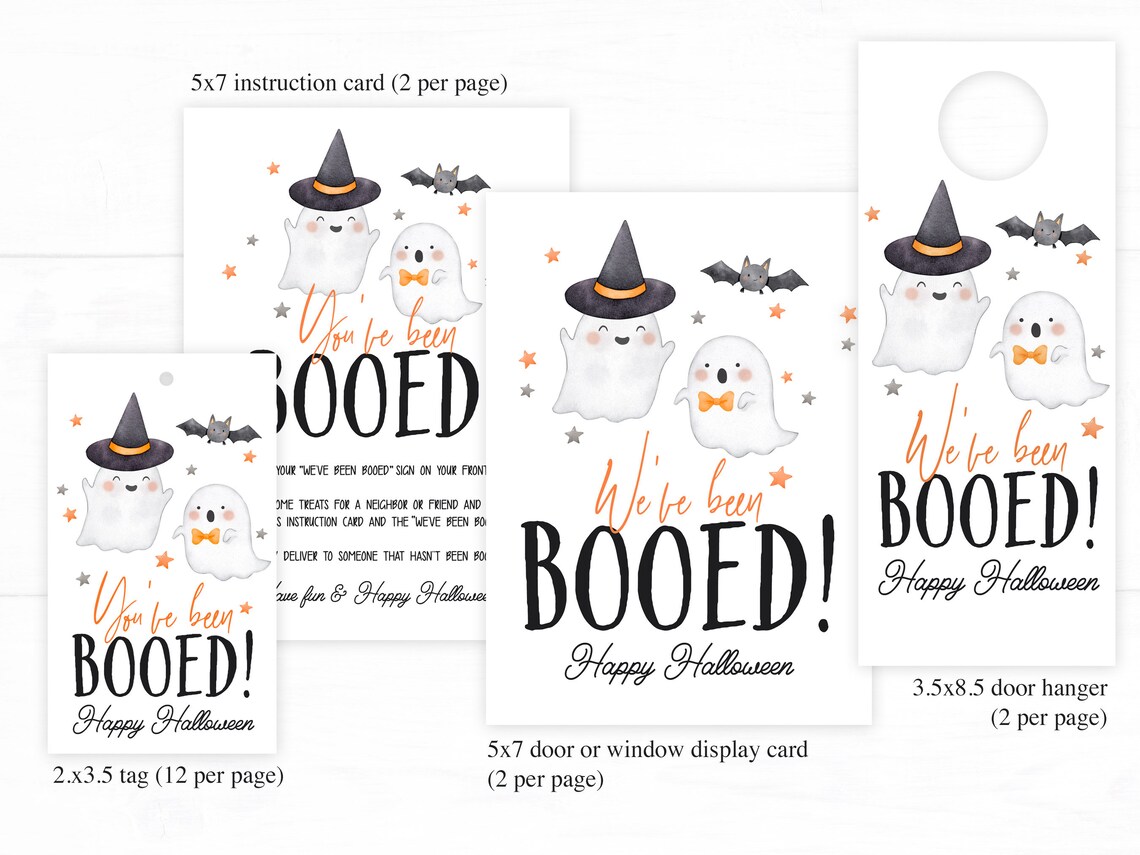 Printable You've Been Booed Halloween Kit Halloween Booed - Etsy