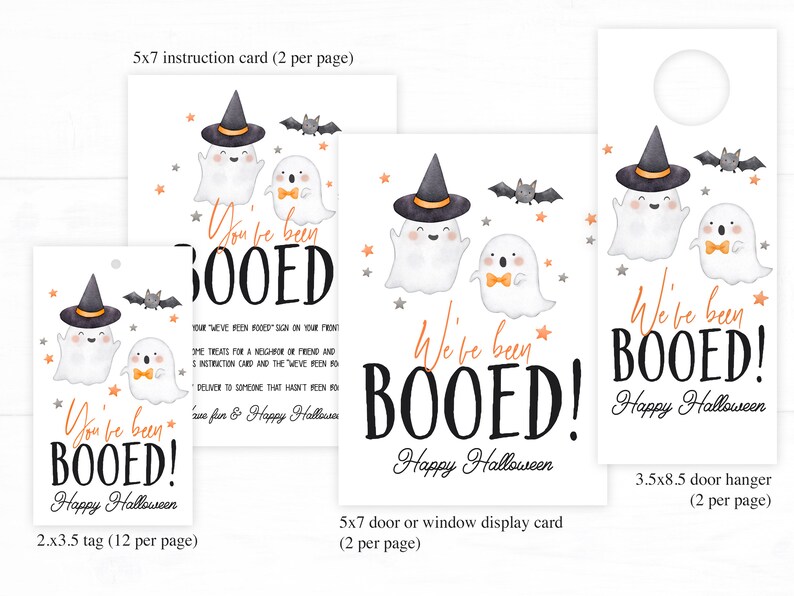 Printable You've Been Booed Halloween Kit Halloween Booed - Etsy