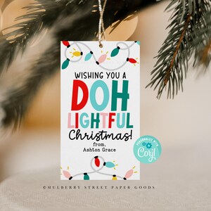 Editable Play Dough Gift Tag Digital Download Doh Christmas Gift Tag ...