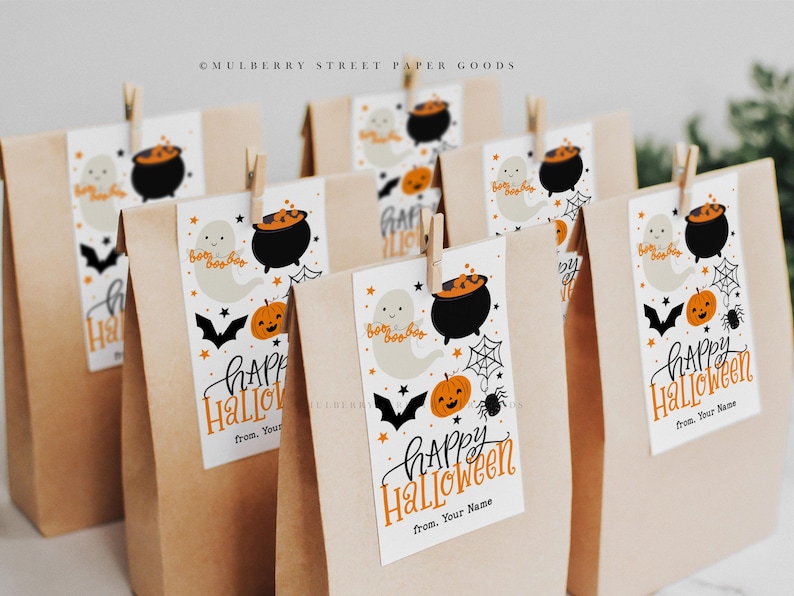 Happy Halloween Gift Tag Printable Digital Download Not-so-spooky ...