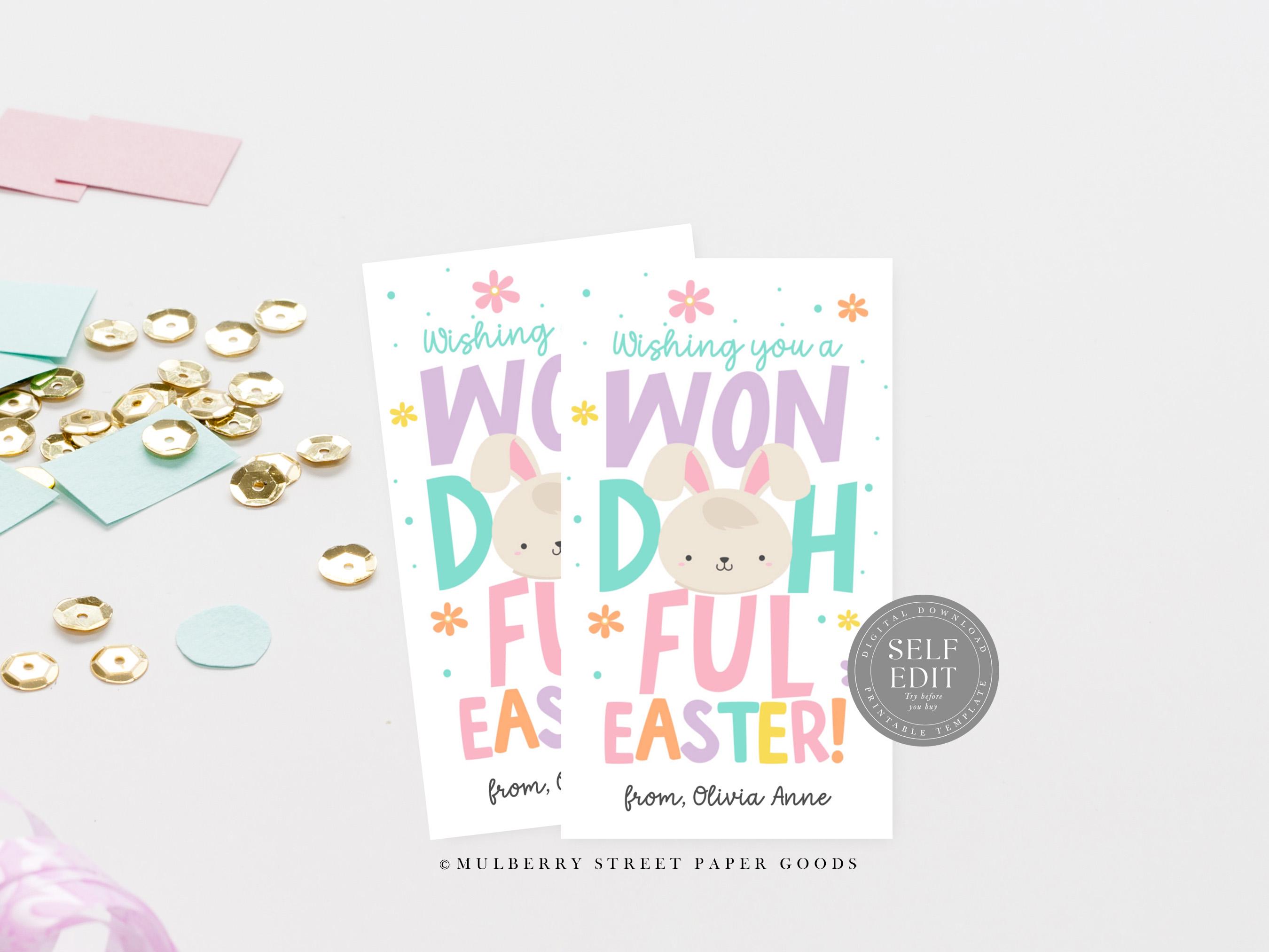 Doh Easter Gift Tag Printable Easter Party Favor Instant Download ...