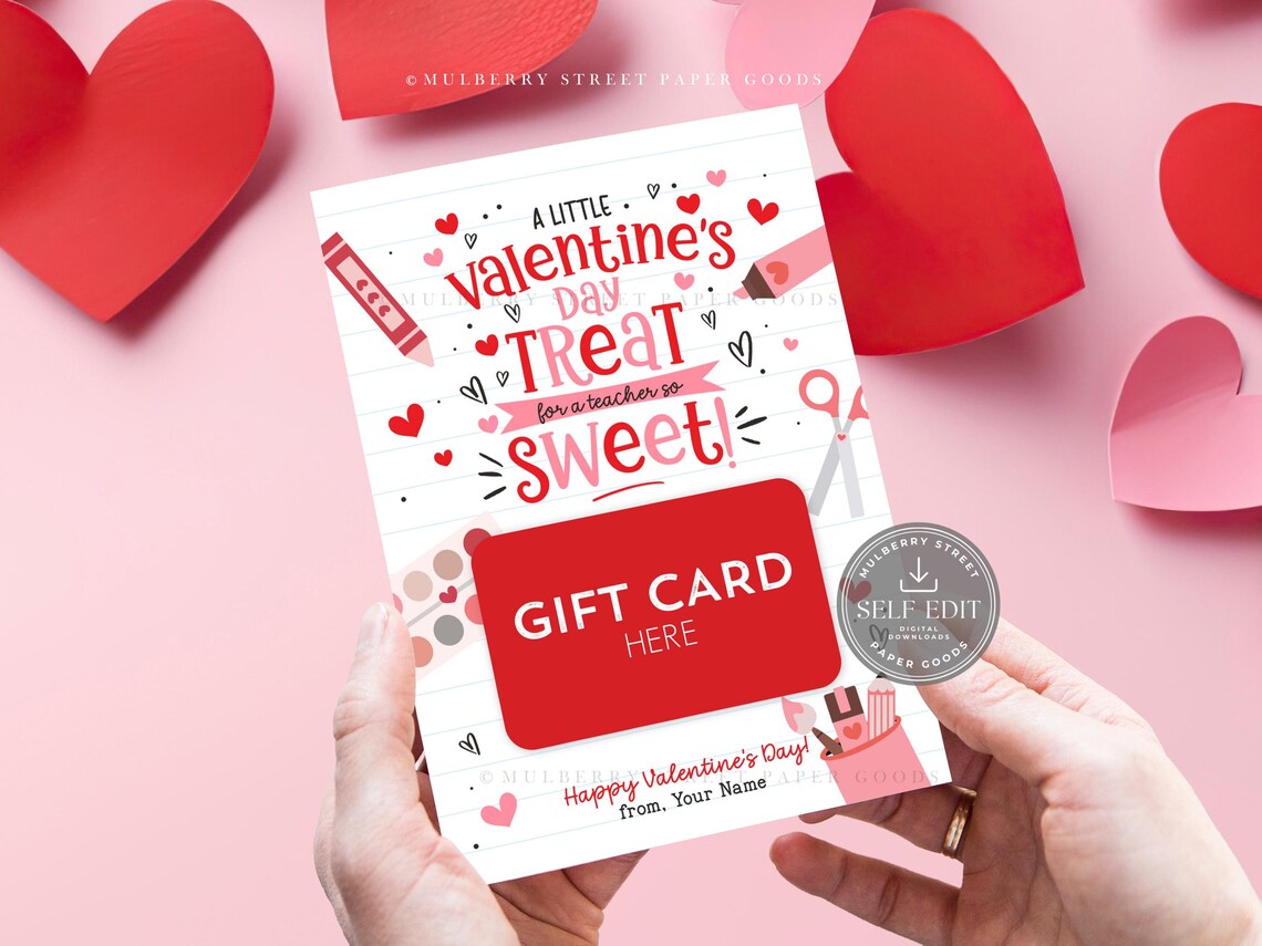 Valentine's Day Gift Card Holder Printable Digital Download Canva ...