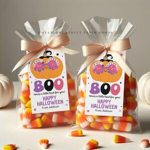 Editable Halloween Gift Tag Printable Boo Here's a Little Treat for You ...