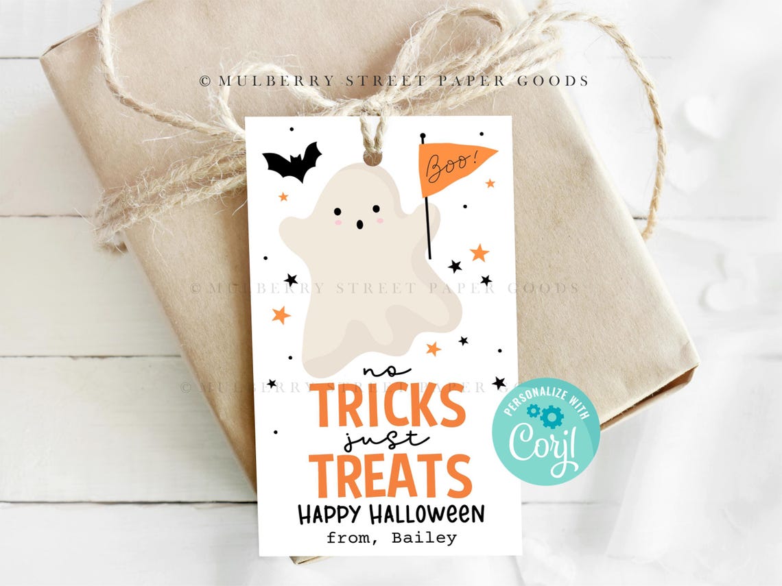 Editable Halloween Printable Tag Halloween Party Favor Treat Tag Kids ...
