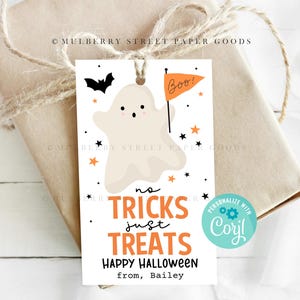 Editable Halloween Printable Tag Halloween Party Favor Treat Tag Kids ...