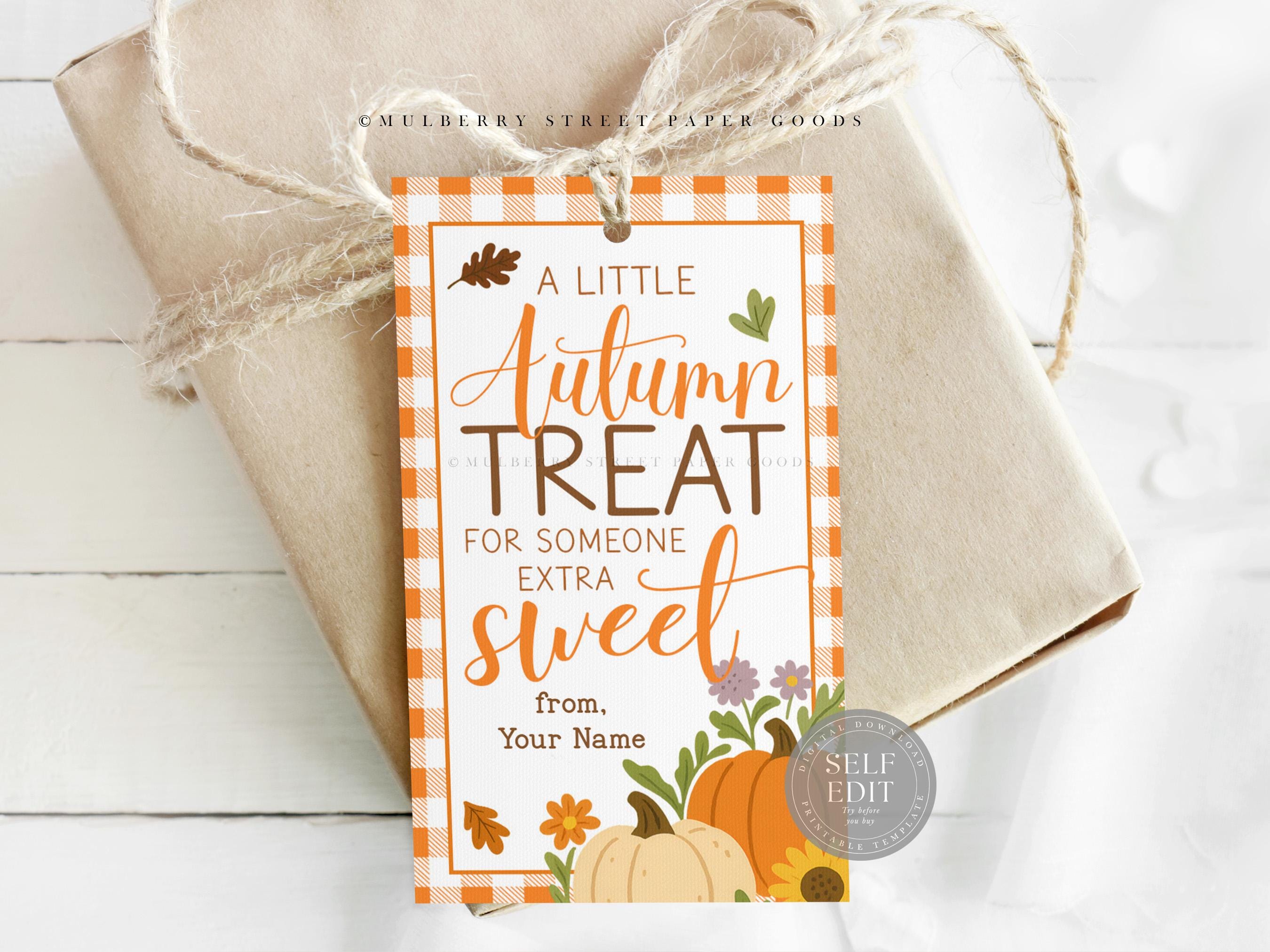 Happy Fall Gift Tag Printable Digital Download an Autumn Treat for ...
