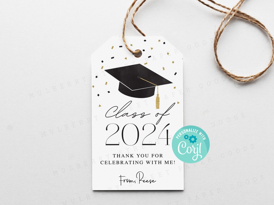Printable Graduation Cap Class of 2022 Gift Tag, Instant Download ...