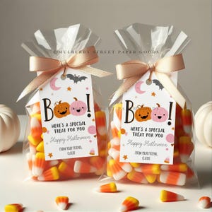 Printable Boo Here's a Special Treat for You Halloween Gift Tag, Happy ...