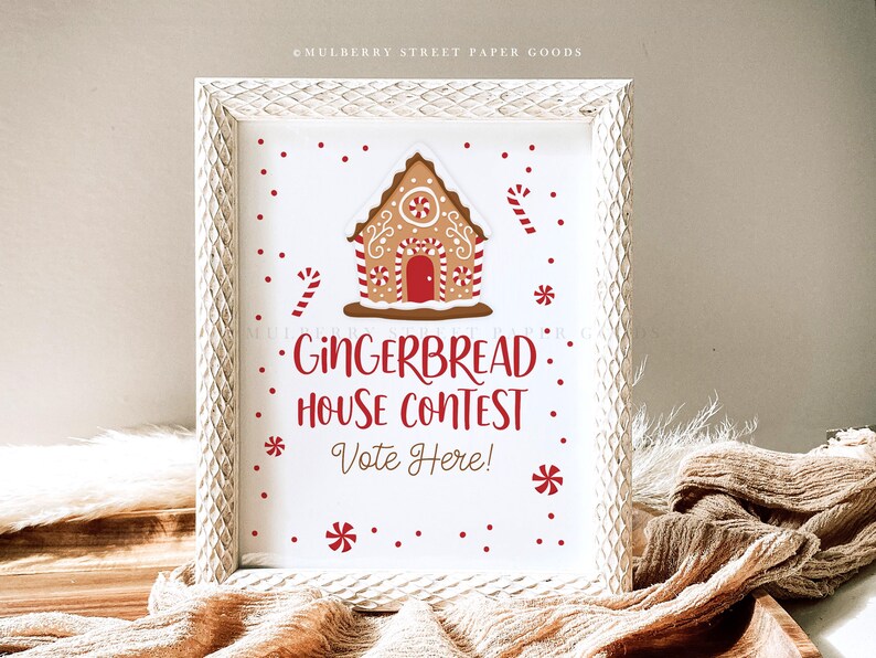 Instant Download Gingerbread House Party Table Sign Printables Set of 8 ...
