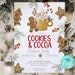 Editable Christmas Party Invitation, Cookies & Cocoa Holiday Party ...