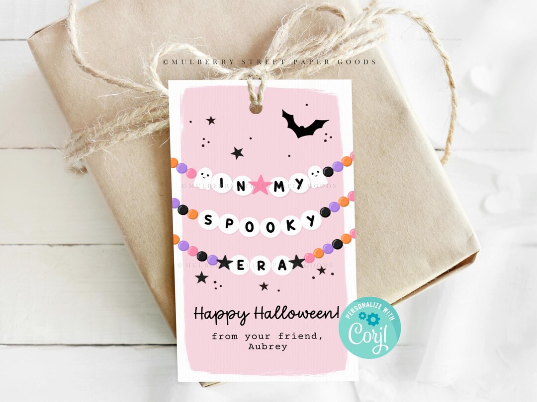 In My Spooky Era Halloween Gift Tag Friendship Bracelet Halloween Party ...