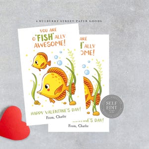 Printable Under the Sea Valentine Card Printable Sea Creatures ...