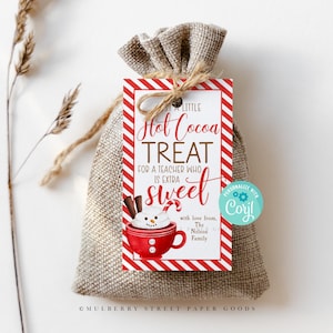 Teacher Hot Cocoa Gift Tag Digital Download Printable Holiday Hot ...