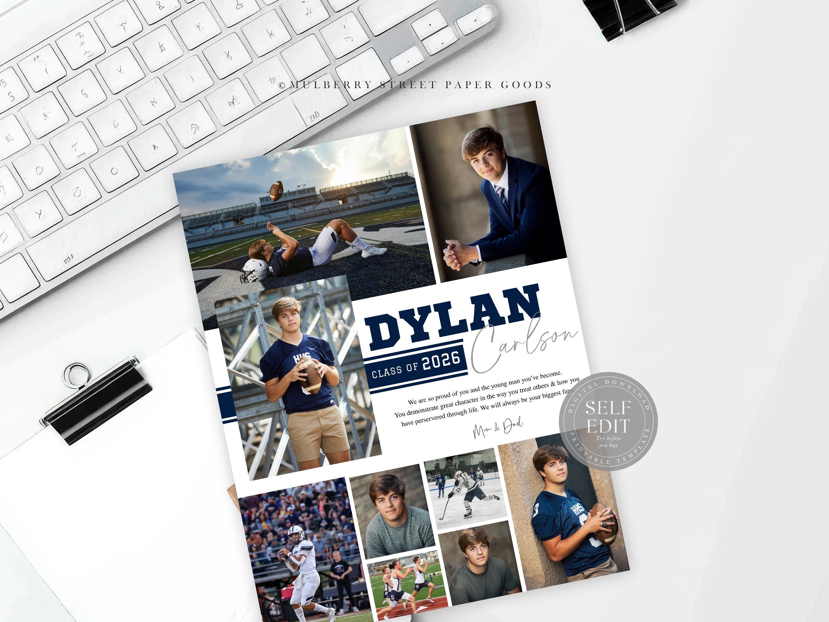 Editable Full Page Yearbook Ad Template Digital Download Varsity ...