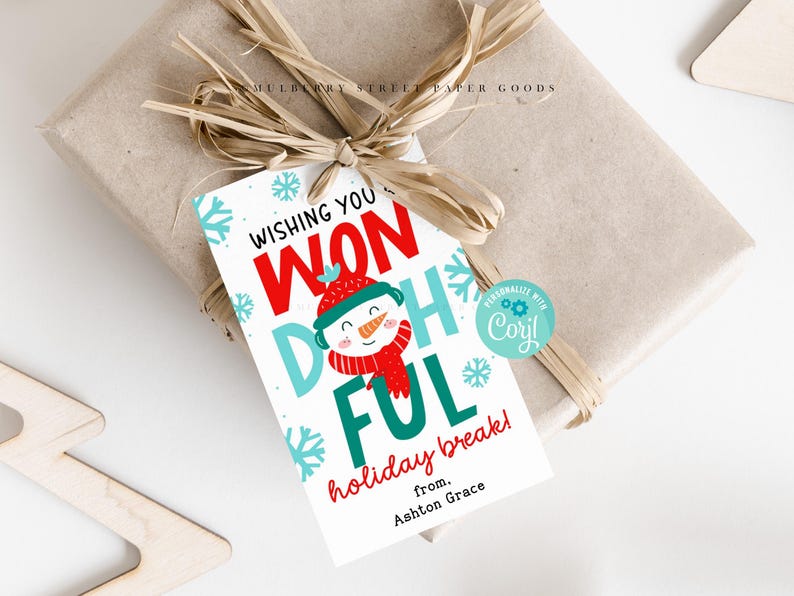 Christmas Play Dough Gift Tag Digital Download Have a Wondohful Holiday ...