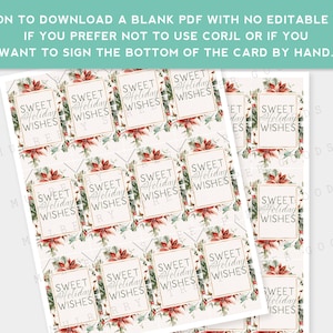 Printable Sweet Holiday Wishes Gift Tag, Christmas Baked Goods Gift Tag ...