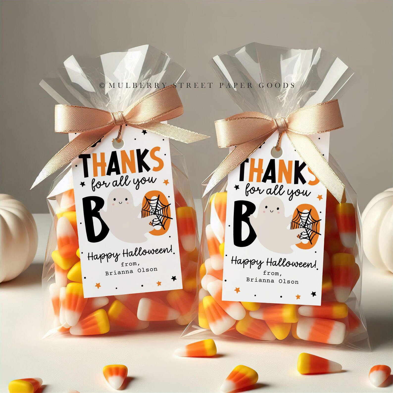 Thanks for All You Boo Halloween Gift Tag Printable Cute Ghost Teacher ...