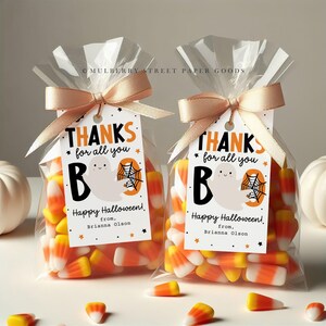 Thanks for All You Boo Halloween Gift Tag Printable Cute Ghost Teacher ...