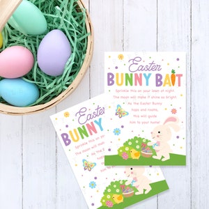 Printable Easter Bunny Bait Kids Activity Favor Tag, Instant Download ...