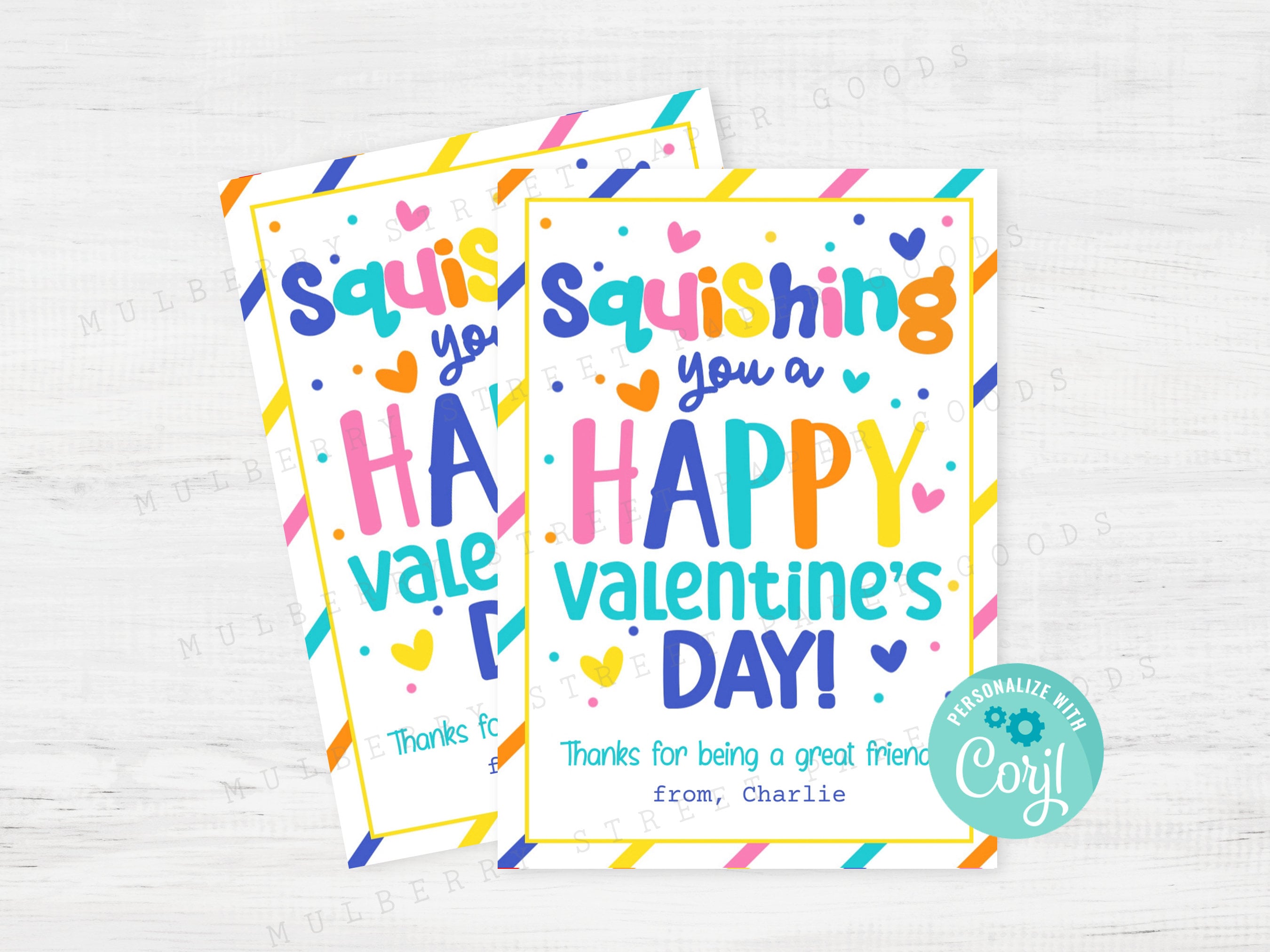 Printable Squishing You a Happy Valentine's Day Card Squish Toy ...