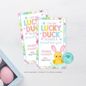 Rubber Duck Easter Gift Tag Printable Instant Download Kids Easter ...