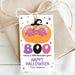 Halloween Gift Tag Printable, Happy Halloween Treat Bag Tag, Witch ...