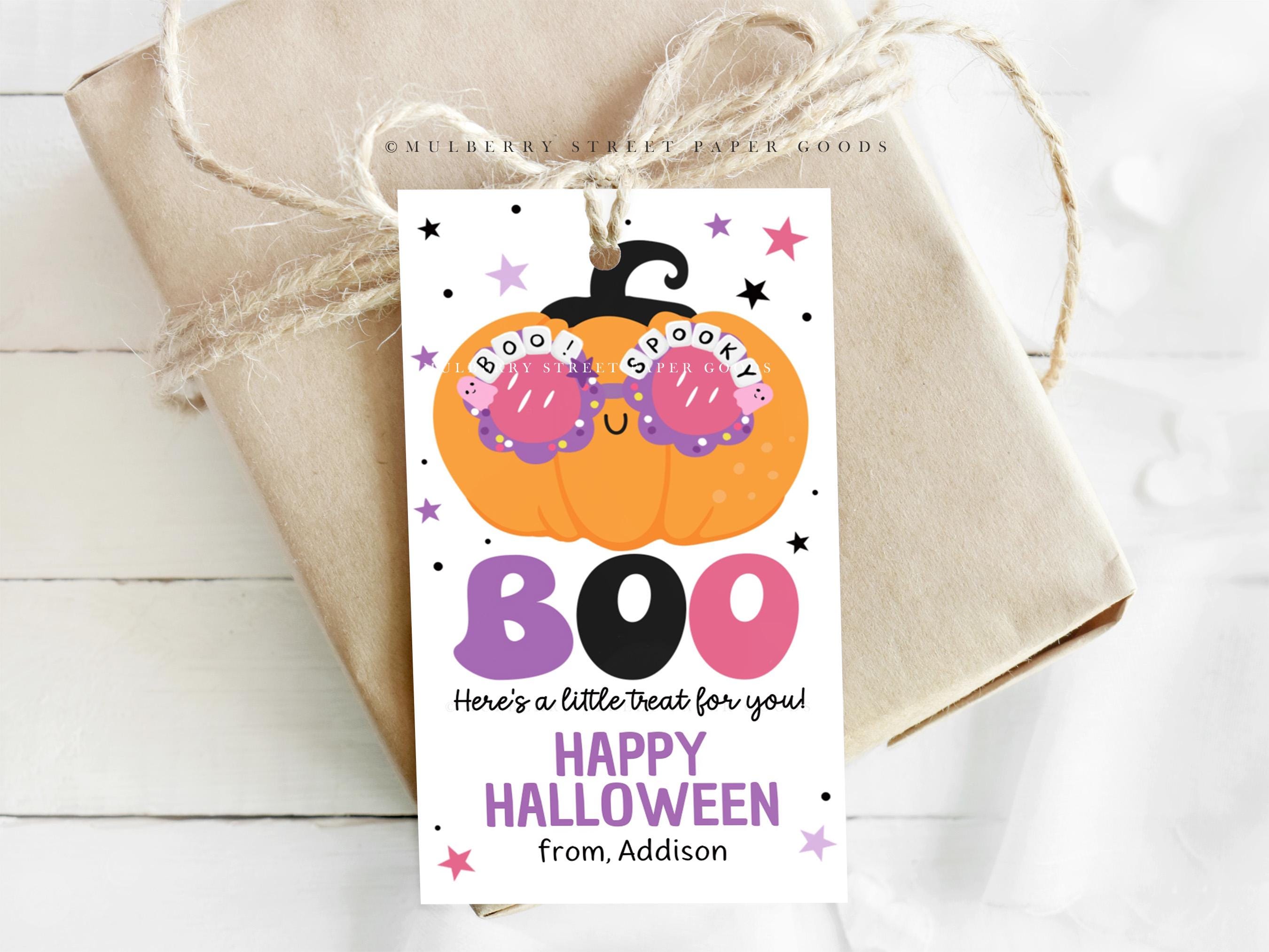 Editable Halloween Gift Tag Printable Boo Here's a Little Treat for You ...