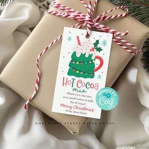 Hot Cocoa Mix Gift Tag Digital Download Christmas Printable Hot ...