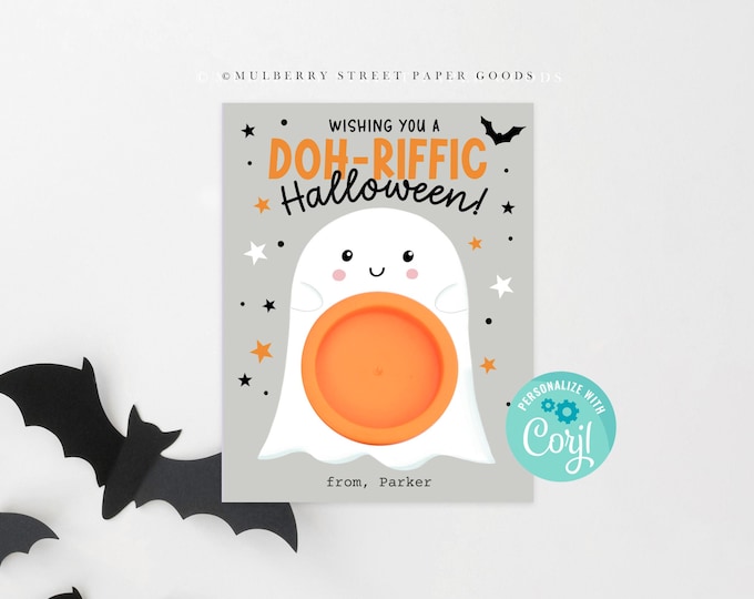 Ghost Playdough Holder, Halloween Classroom Gift Tags, School Class ...