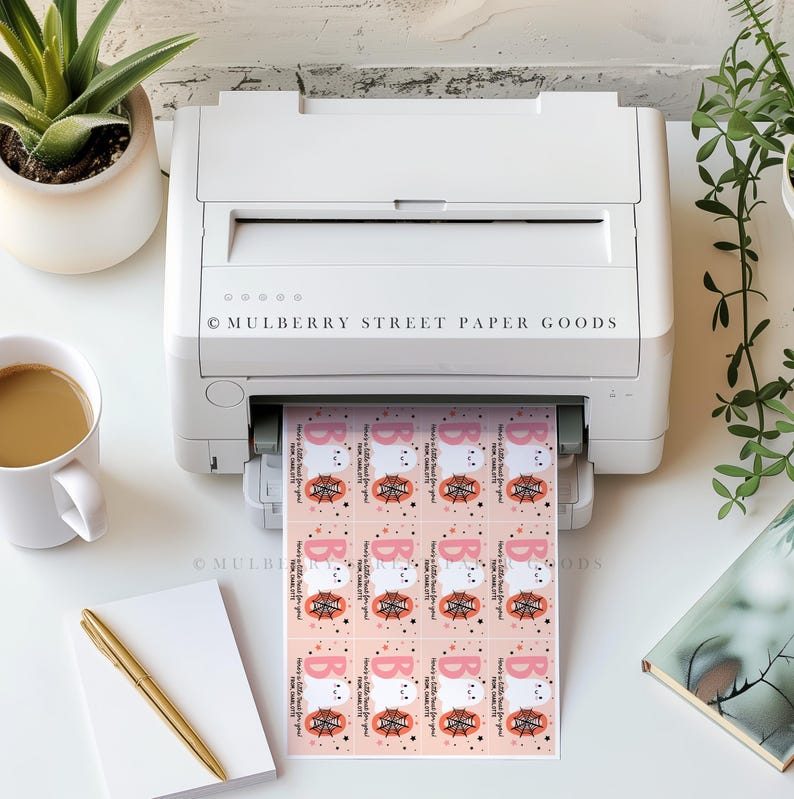 Halloween Printable Tag Pink Halloween Boo Tag Halloween Party Favor ...