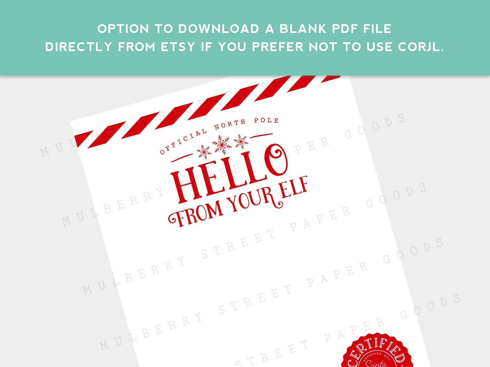 Printable Hello From Your Elf Letter Digital Download Editable Elf ...