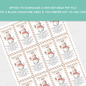 Snowman Soup Instructions Gift Tag Printable, Hot Cocoa Christmas Party ...