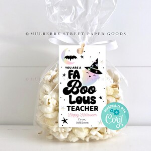 Editable Halloween Gift Tag Halloween Printable Digital Download ...